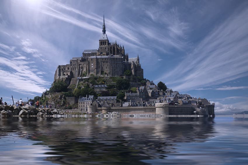 Mont Saint-Michel: A French medieval monastery surrounded by sea ...